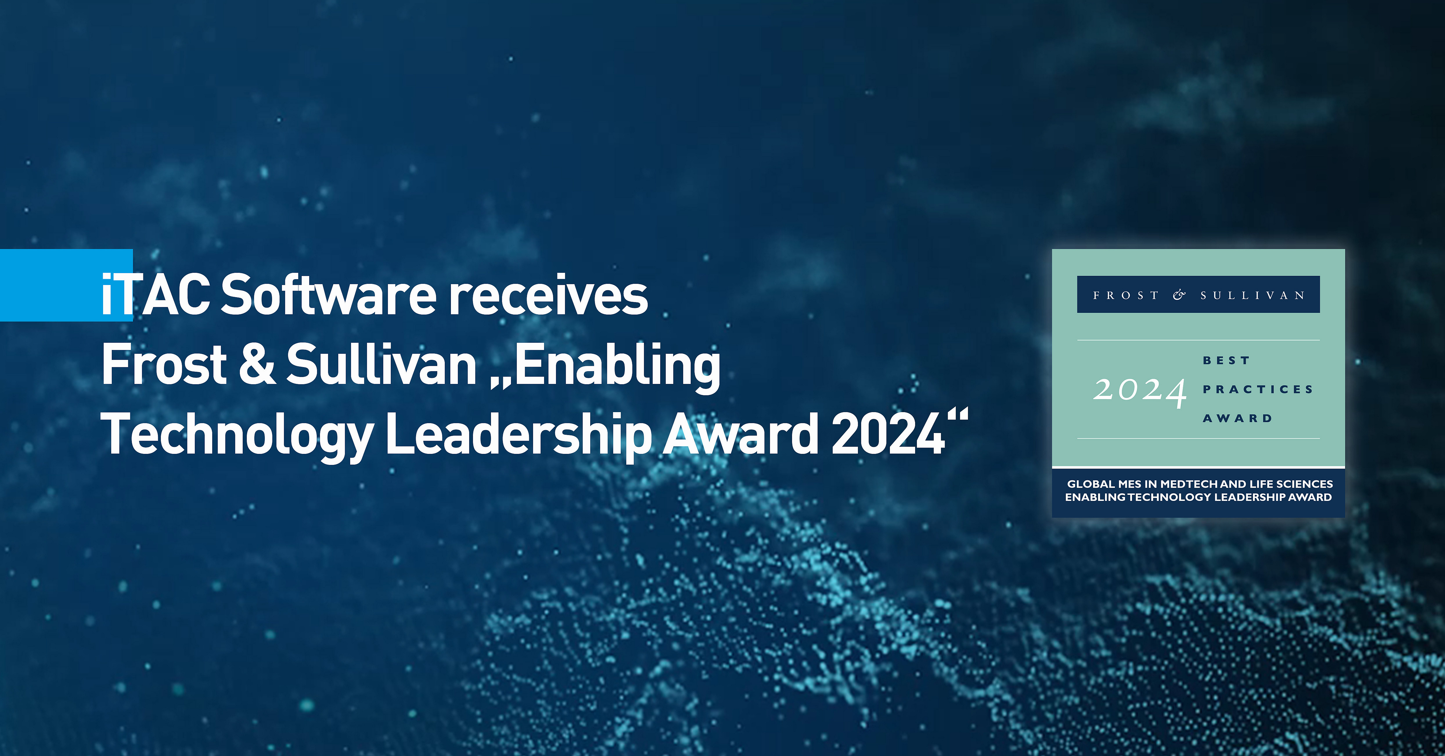 Enabling Technology Leadership Award for iTAC - iTAC