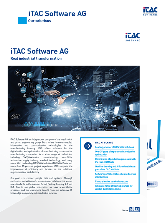 Infoblatt iTAC Software AG zum Download - iTAC
